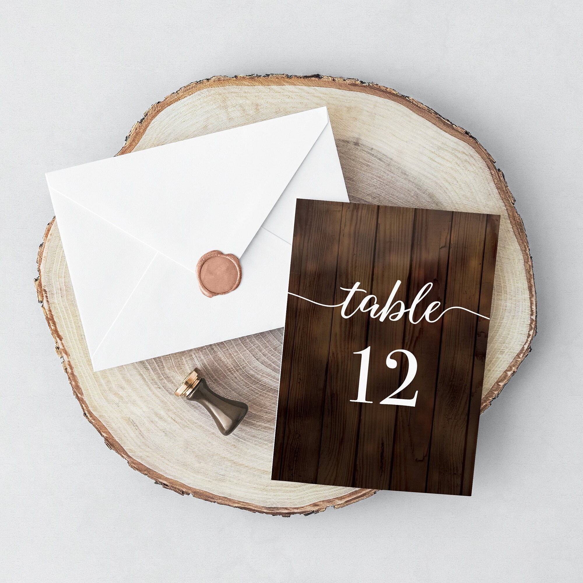 Rustic Table Numbers With Wood Texture, Printable Template for Wedding ...