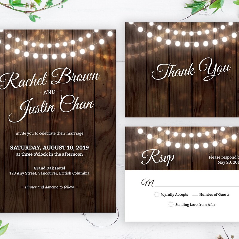 Rustic Invitation - Etsy
