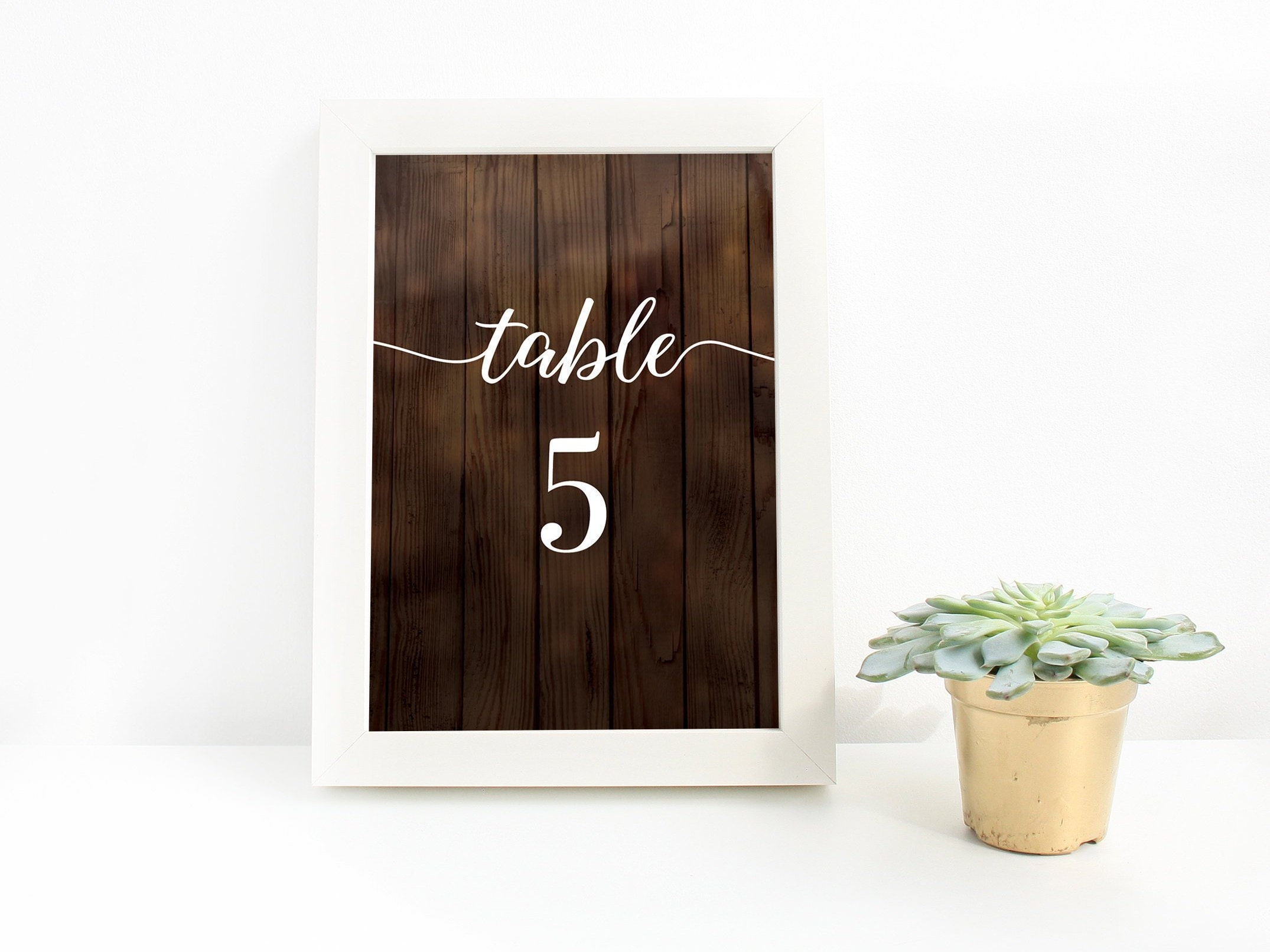 Rustic Table Numbers With Wood Texture Printable Template for - Etsy