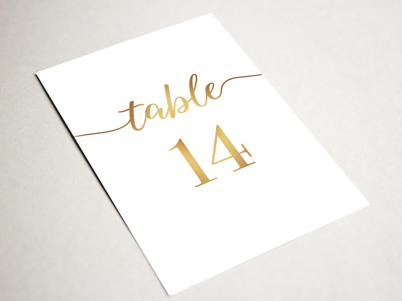 Gold Table Numbers Printable Numbers Template for Wedding - Etsy Canada