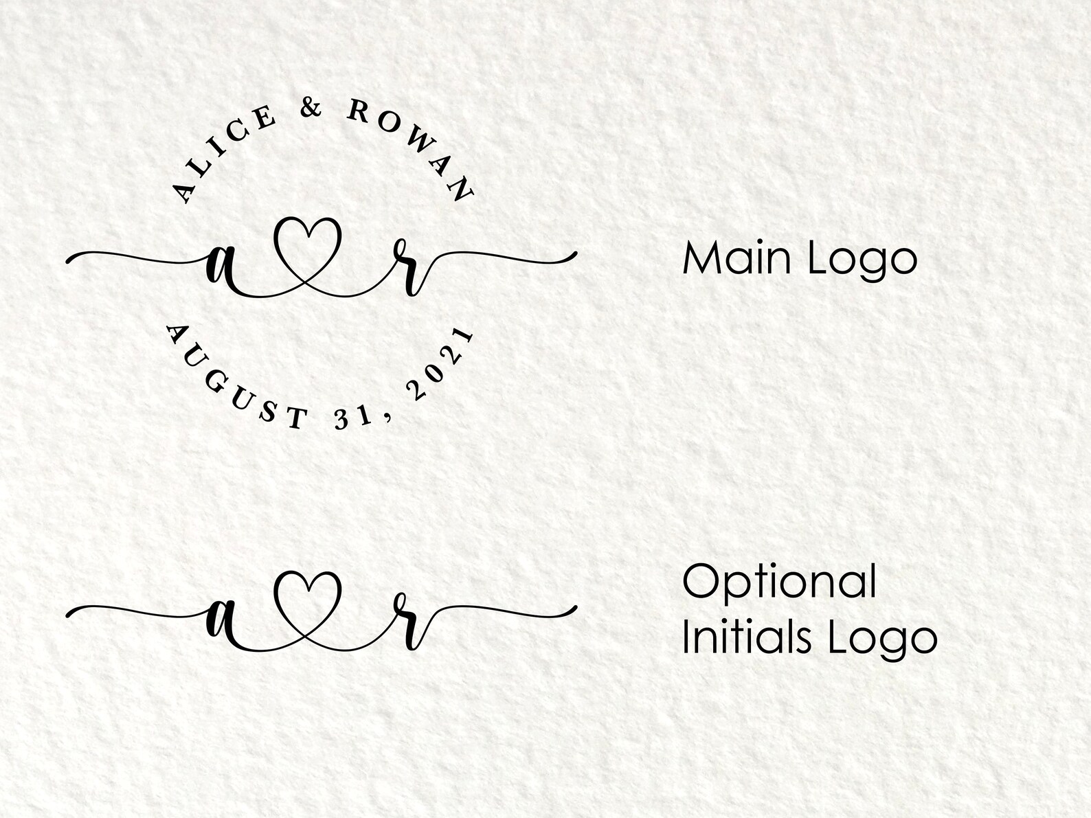 Wedding Logo Design With Bride and Groom's Names - Etsy Canada