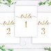 Gold Table Numbers, Printable Numbers Template for Wedding, Gold and ...