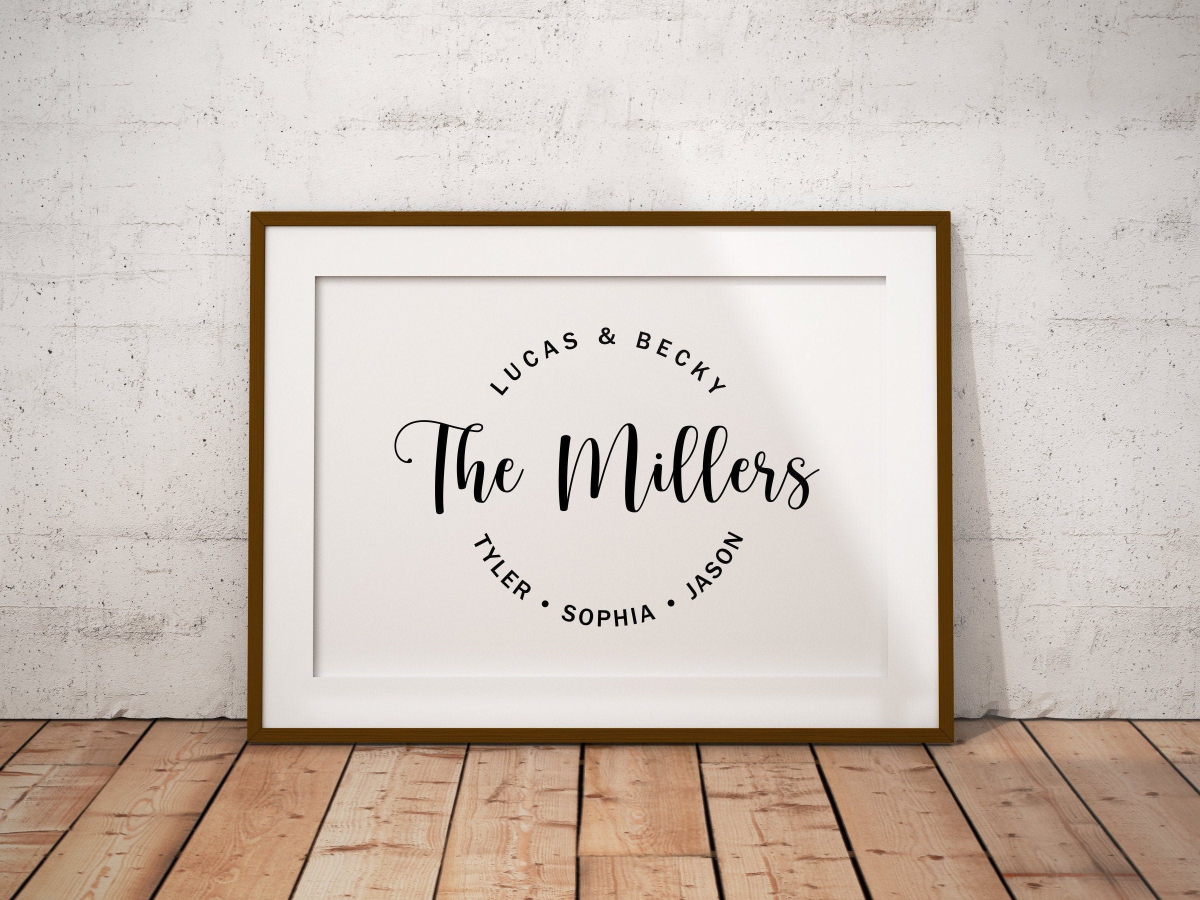 Family Name Logo With Last Name, Parent's First Names, and Kid's Names ...