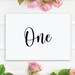 Table Numbers, Printable Template for Wedding, Black and White ...