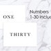Table Numbers, Modern and Minimalist Black and White Numbers ...