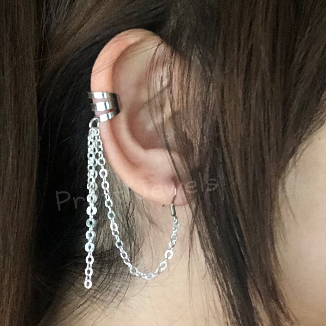 New Simple Dangly Chain Ear Cuff Earring - Etsy