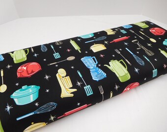 Retro kitchen fabric | Etsy