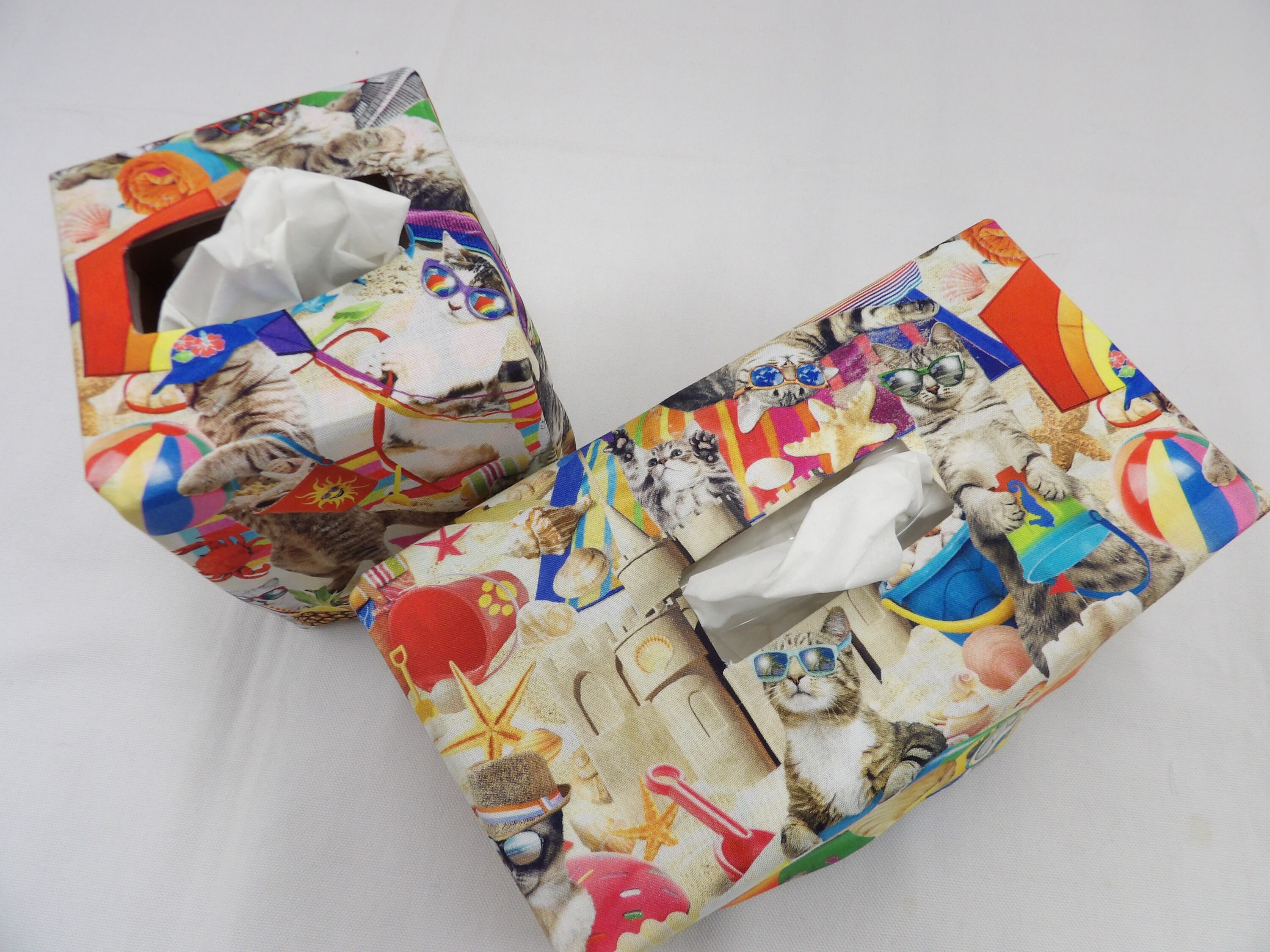 1355 Cool Cats Tissue Box Cover Square Rectangular Fabric | Etsy