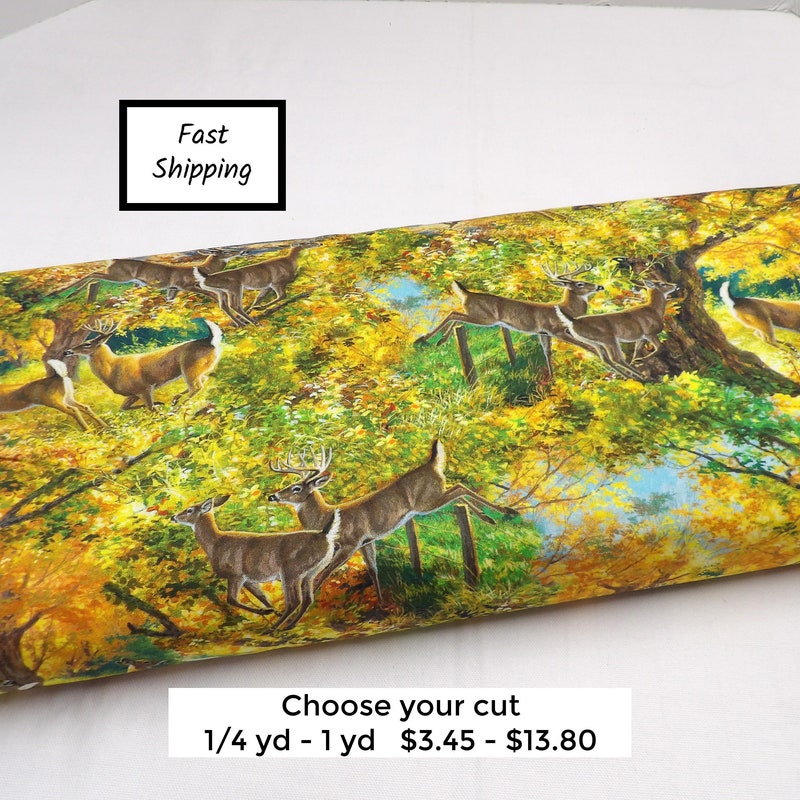 Deer Fabric by the Yard - Etsy