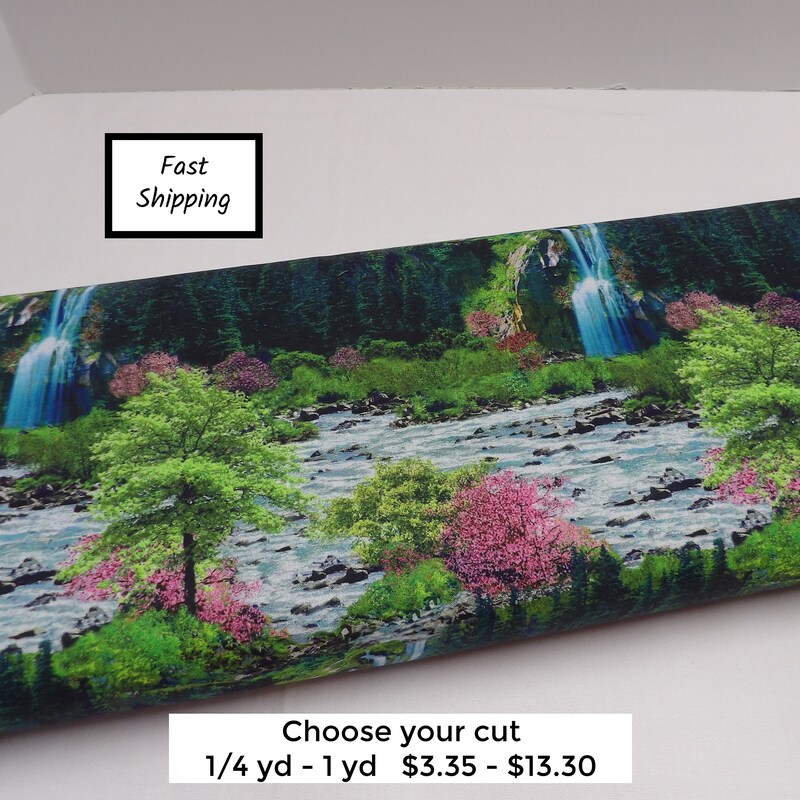 Waterfall Fabric - Etsy
