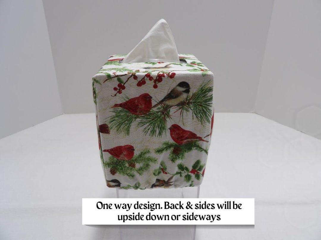 1319 Bird Lovers Tissue Box Cover W/small Chickadees and Redbirds ...