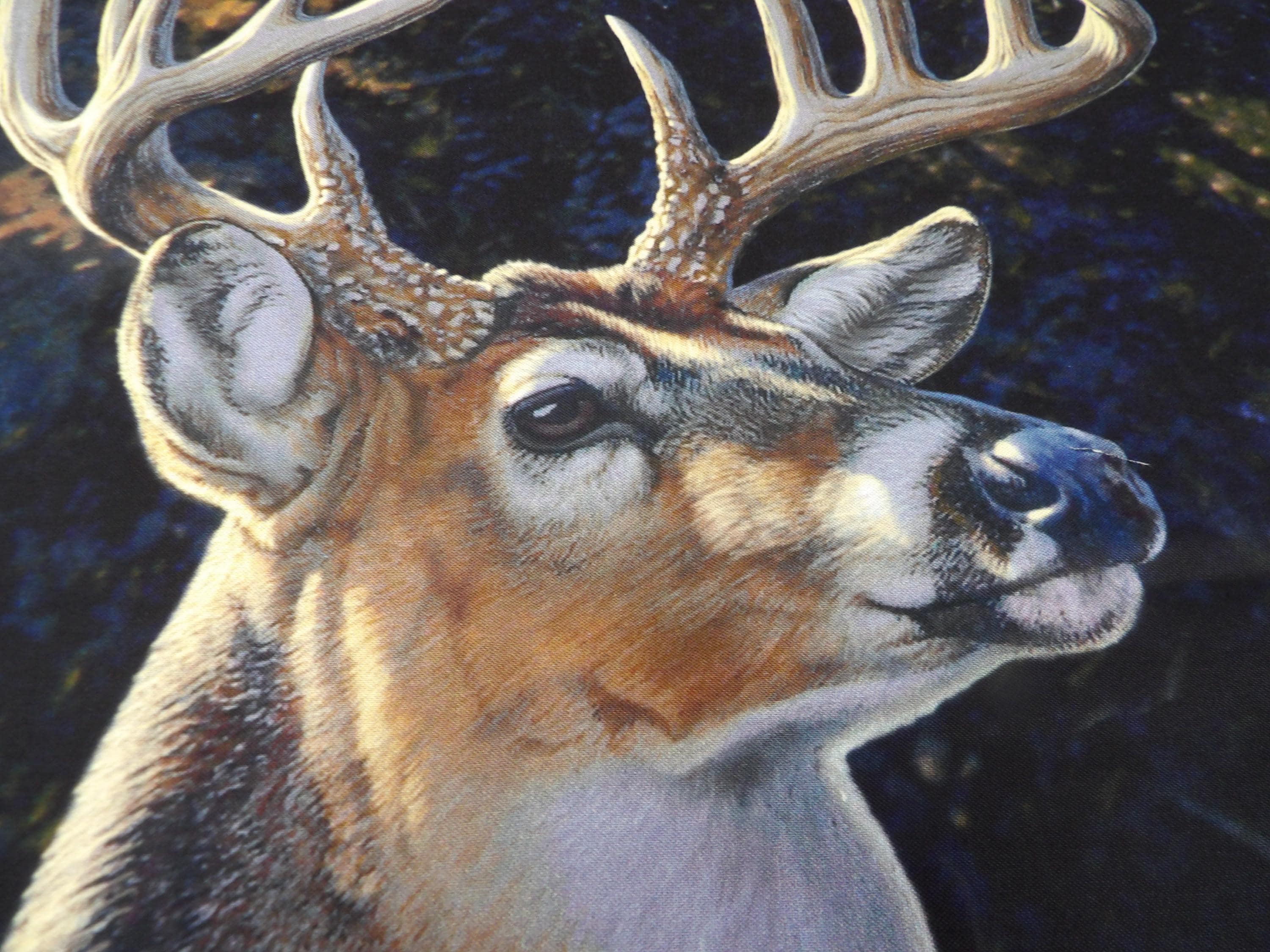 920 Whitetail Deer Digital Print 100% Cotton Fabric Panel - 35.5"w X 42 ...