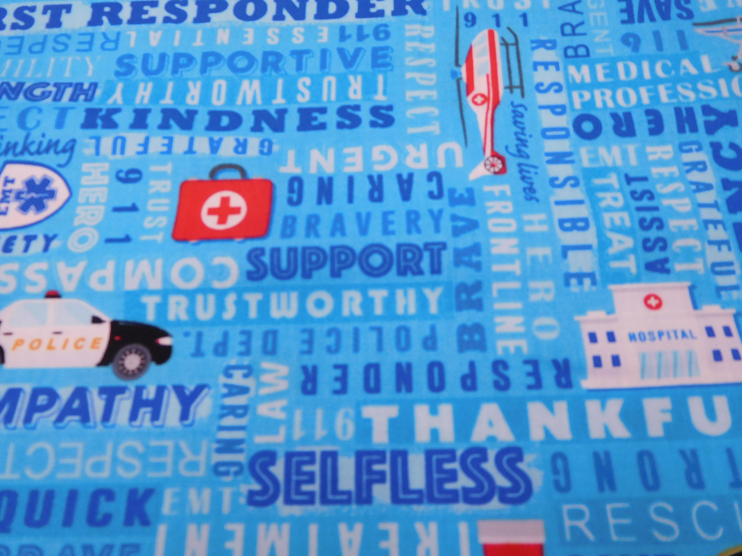 1185 First Responders Fabric by the Yard Fat Quarters | Etsy