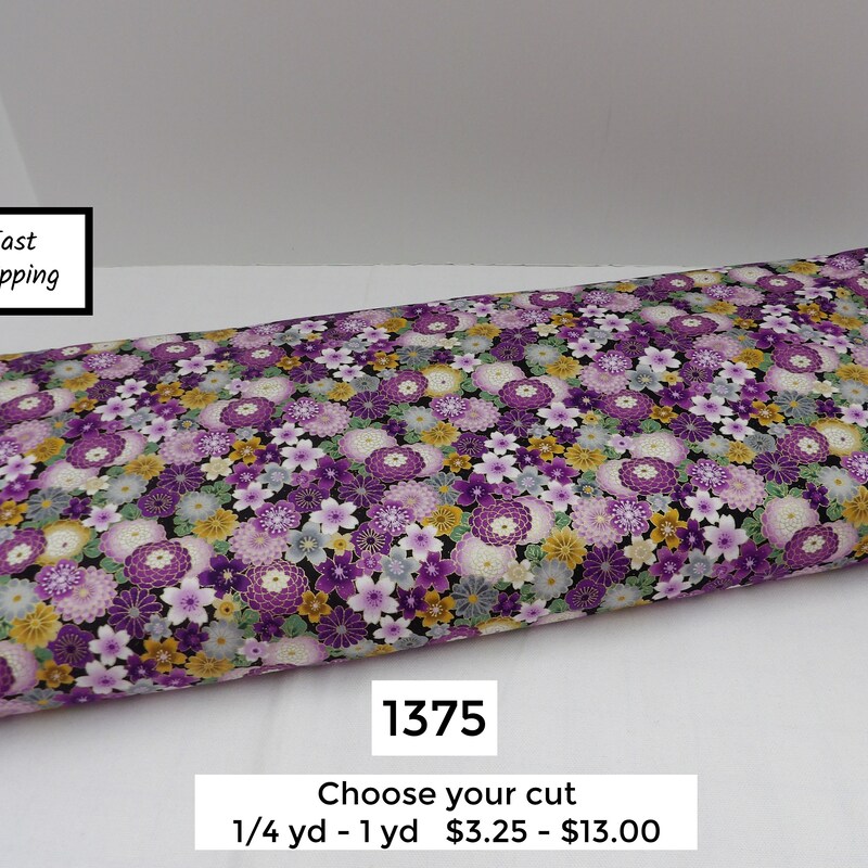 Floral Cotton Fabric - Etsy