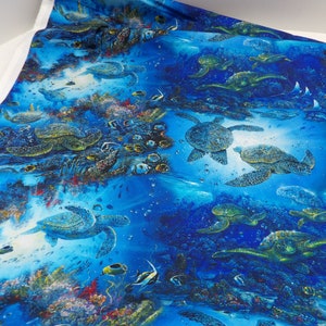 1499 Underwater Sea Life Cotton Fabric by the Yard. Choose Your Cut ...