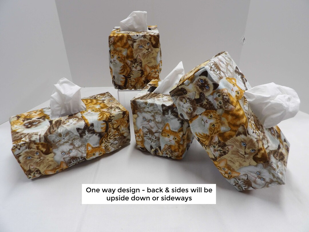 1058 Realistic Tabby Cat Tissue Box Cover - Square or Rectangular ...