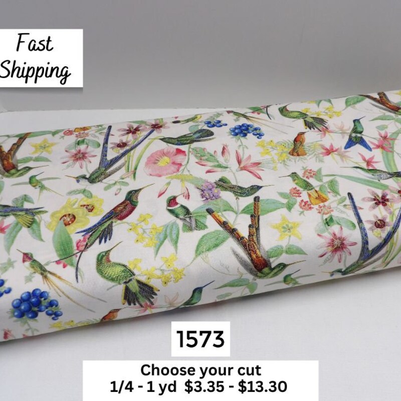 Hummingbird Fabric - Etsy
