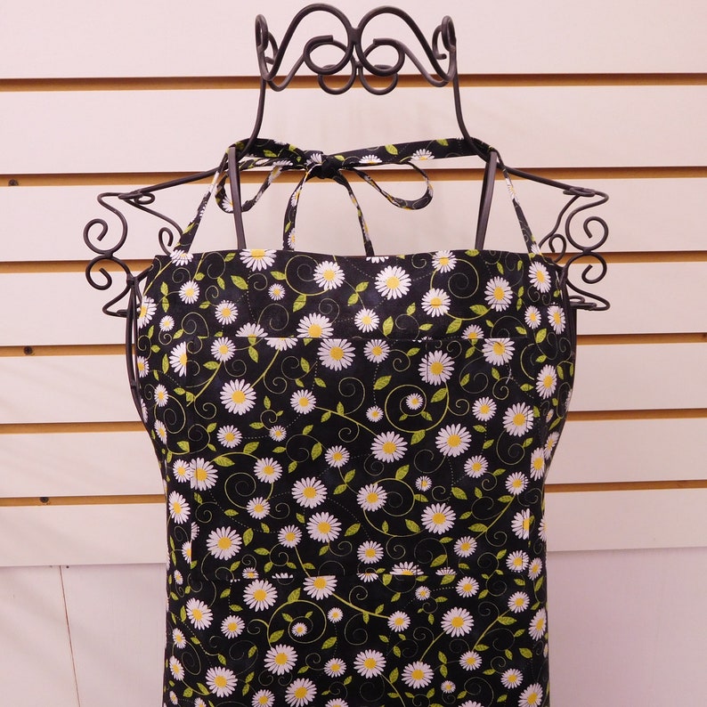 1075 Daisy Vines Apron With Pockets Cute Cotton Apron Small | Etsy
