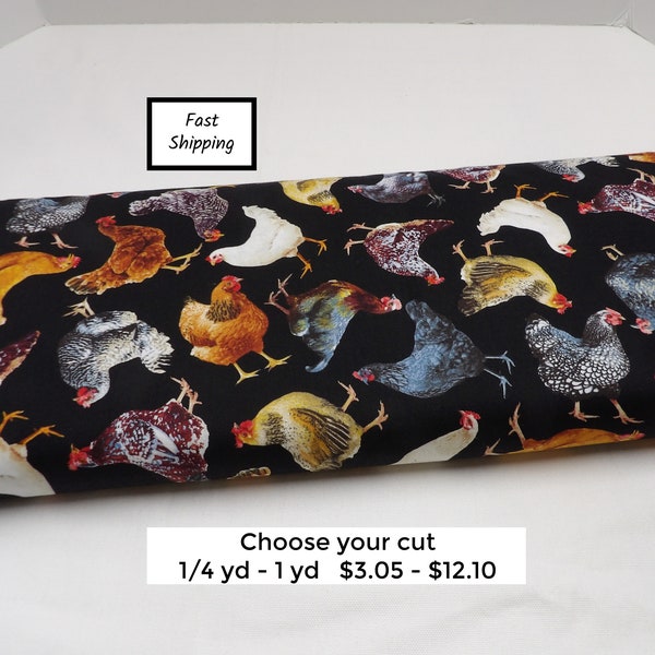 Chicken Fabric - Etsy