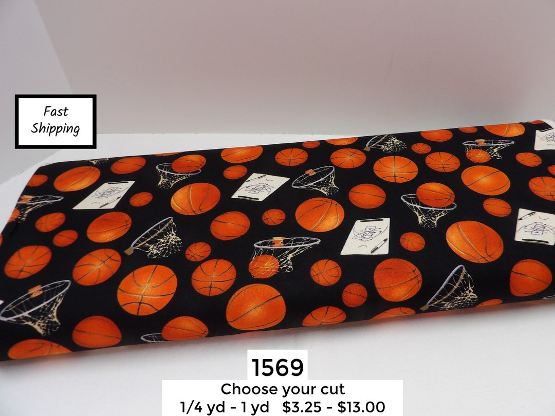 1569 Basketball Hoops Fabric by the Yard for Sports Lovers and Quilting ...