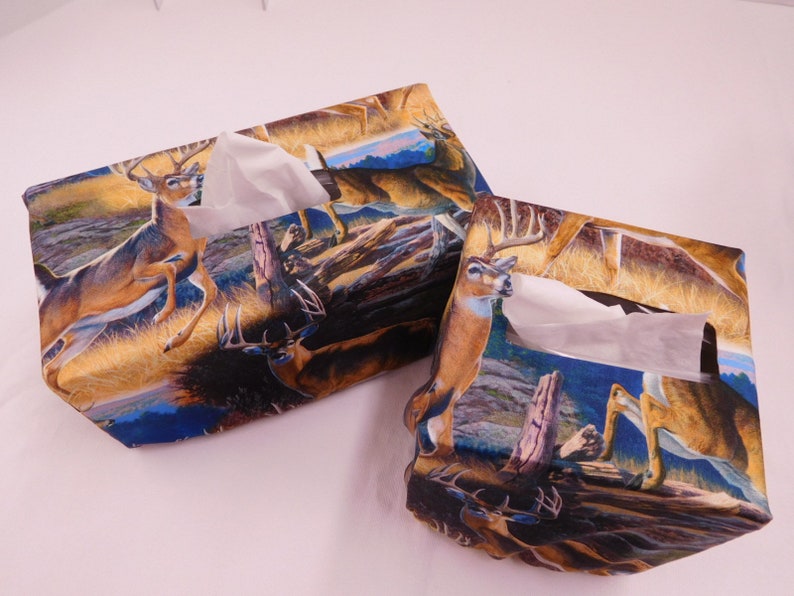 921 Whitetail Deer Tissue Box Cover Square or Rectangular | Etsy