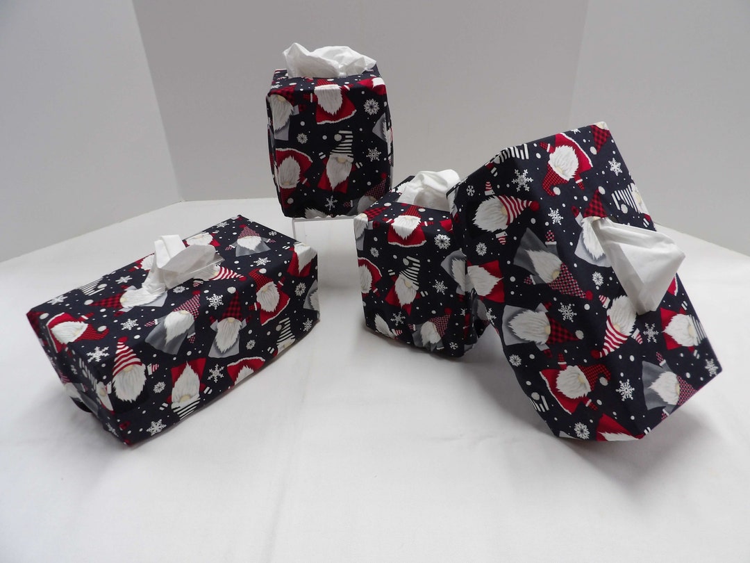 1575 Gnome Lovers Tissue Box Cover, Square, Rectangular Fabric Tissue ...
