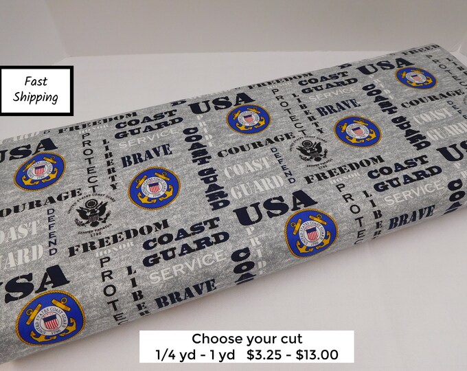 1059 US Coast Guard Fabric Military Fabric by the Yard, Fat Quarters ...