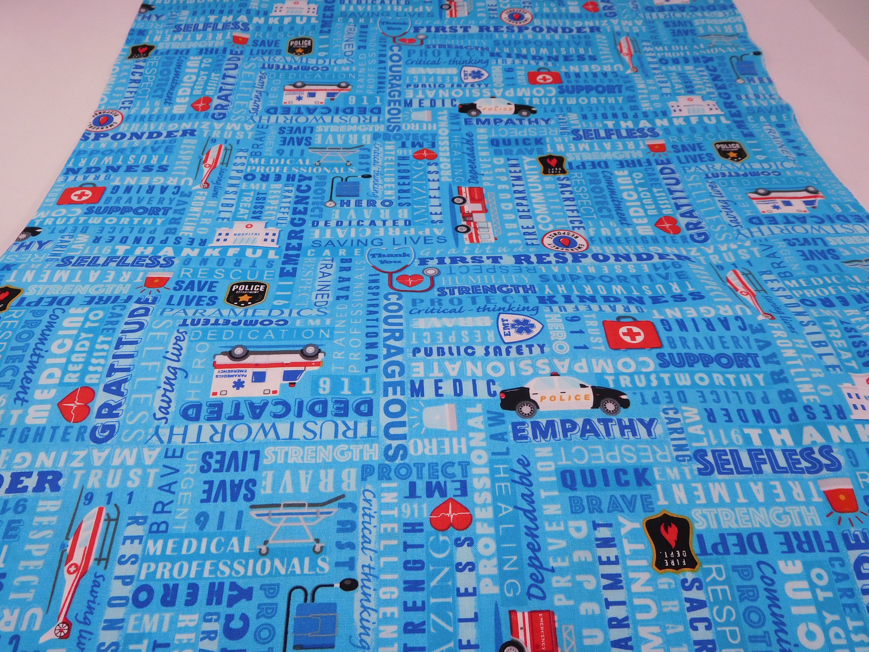 1185 First Responders Fabric by the Yard Fat Quarters | Etsy
