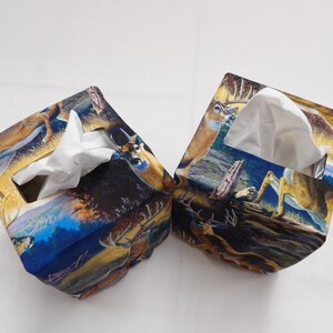 921 Whitetail Deer Tissue Box Cover Square, Rectangular Rustic Decor ...