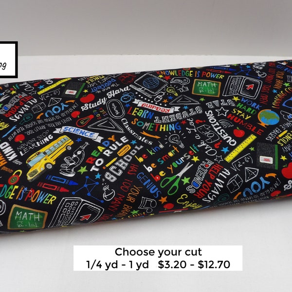 School Theme Fabric - Etsy