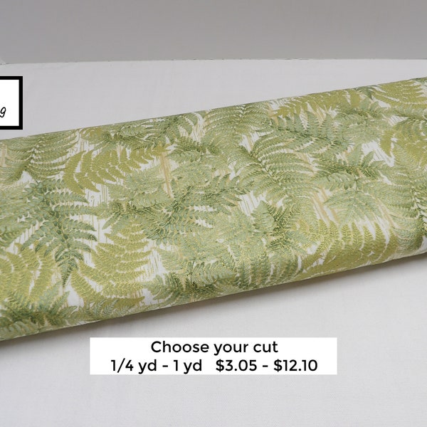 Fern Print Cotton Fabric - Etsy