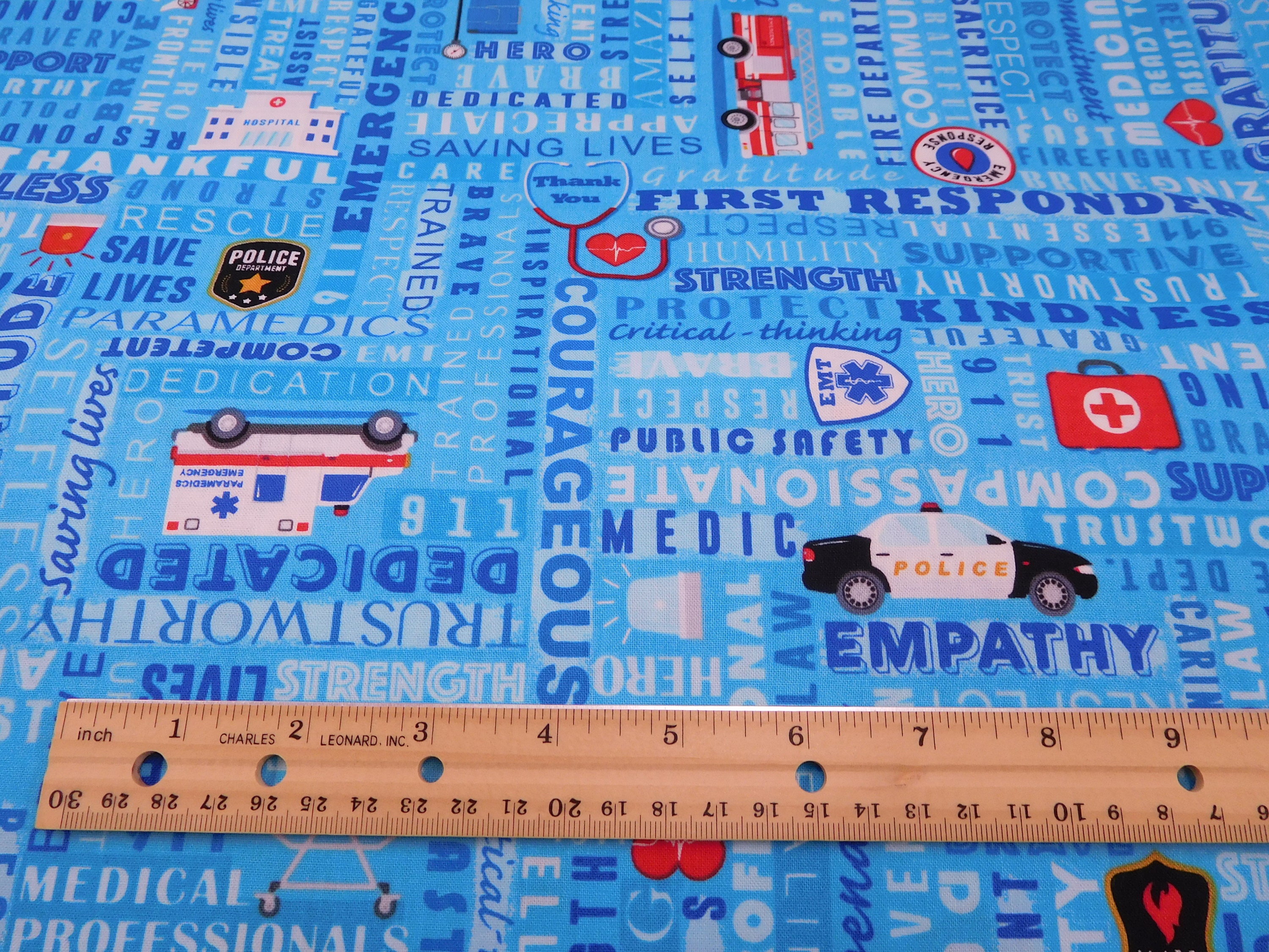 1185 First Responders Fabric by the Yard Fat Quarters | Etsy