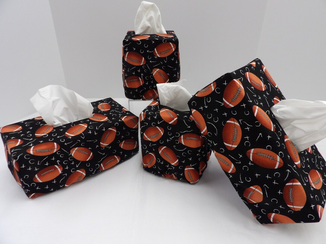 621 Football Lovers Tissue Box Cover Square, Rectangular Sports Theme ...