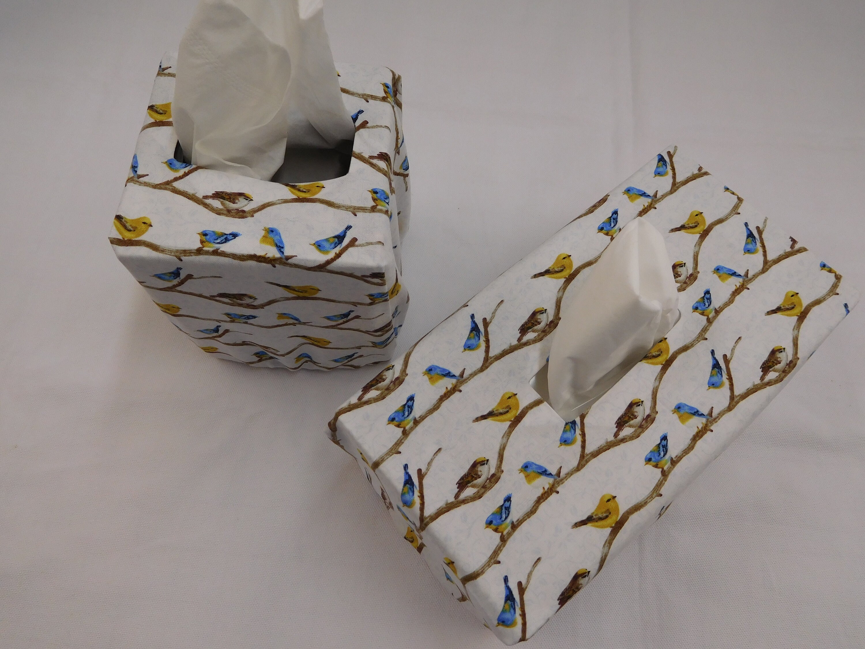 977 Birds on Branches Tissue Box Cover Rectangular Square - Etsy
