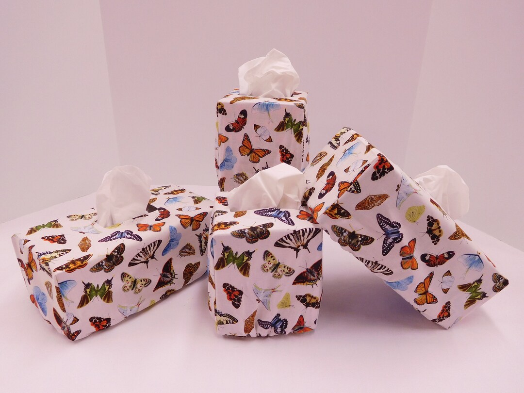 800 Moths and Butterflies Tissue Box Cover Square, Rectangular Washable ...