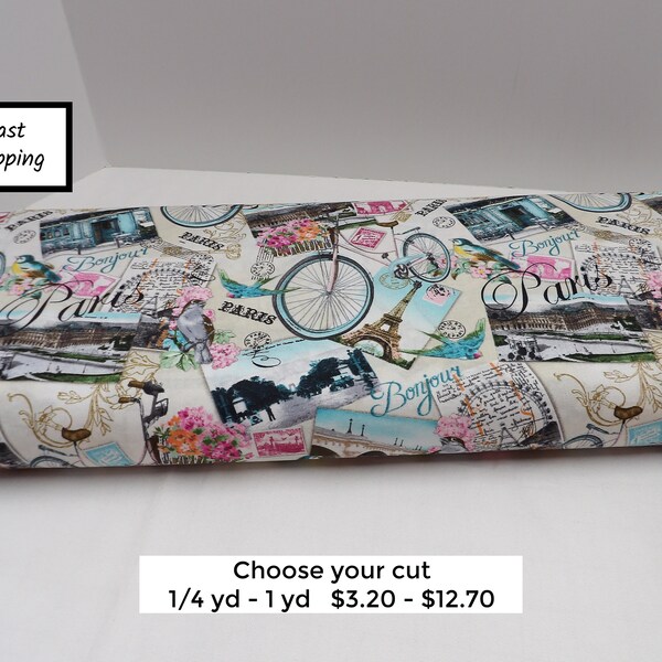 Paris Fabric - Etsy