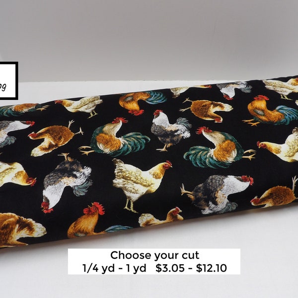 Rooster Fabric - Etsy