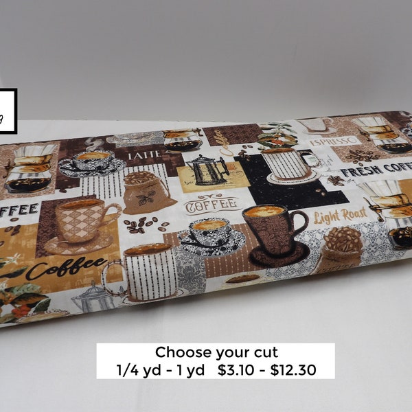 Coffee Patch Fabric - Etsy