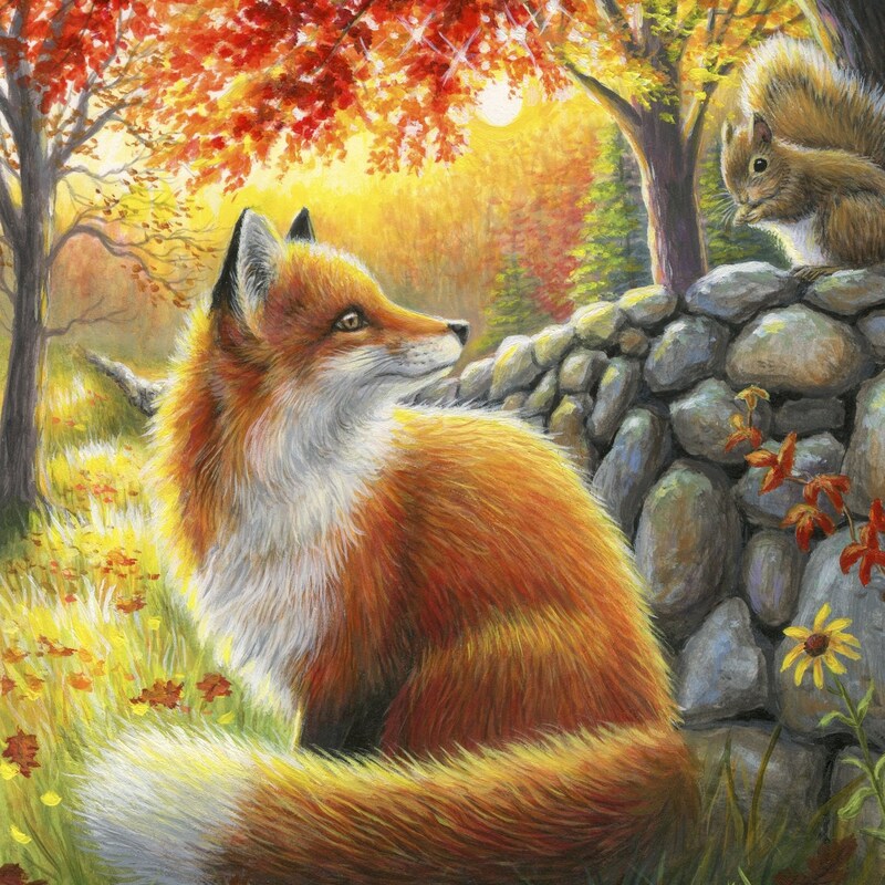 Fox Print Fabric - Etsy