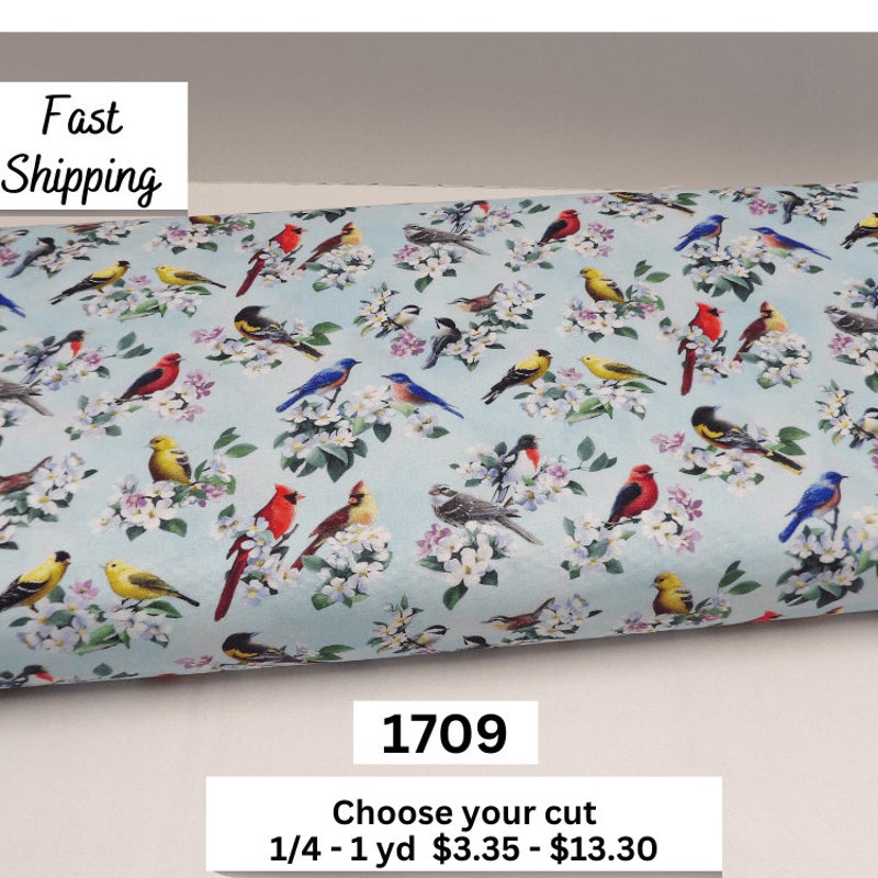 Bird Fabric - Etsy