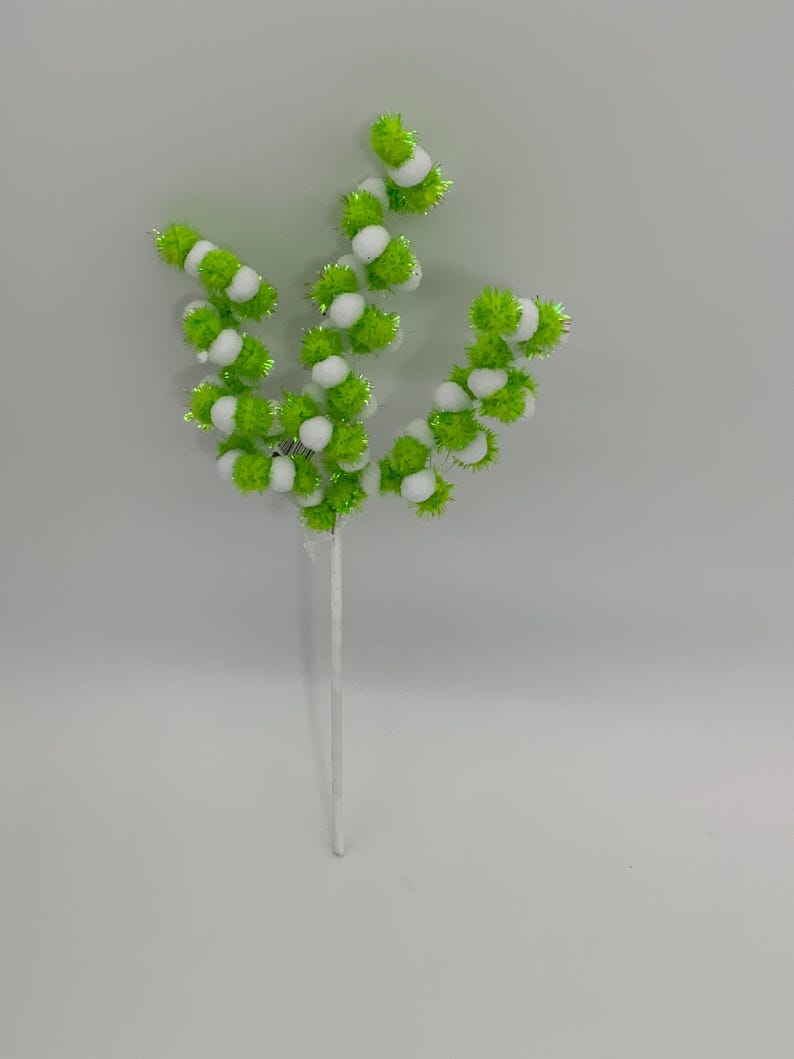 White & Green Decor Pick; Table Decor Accent; DIY Centerpiece Pick ...