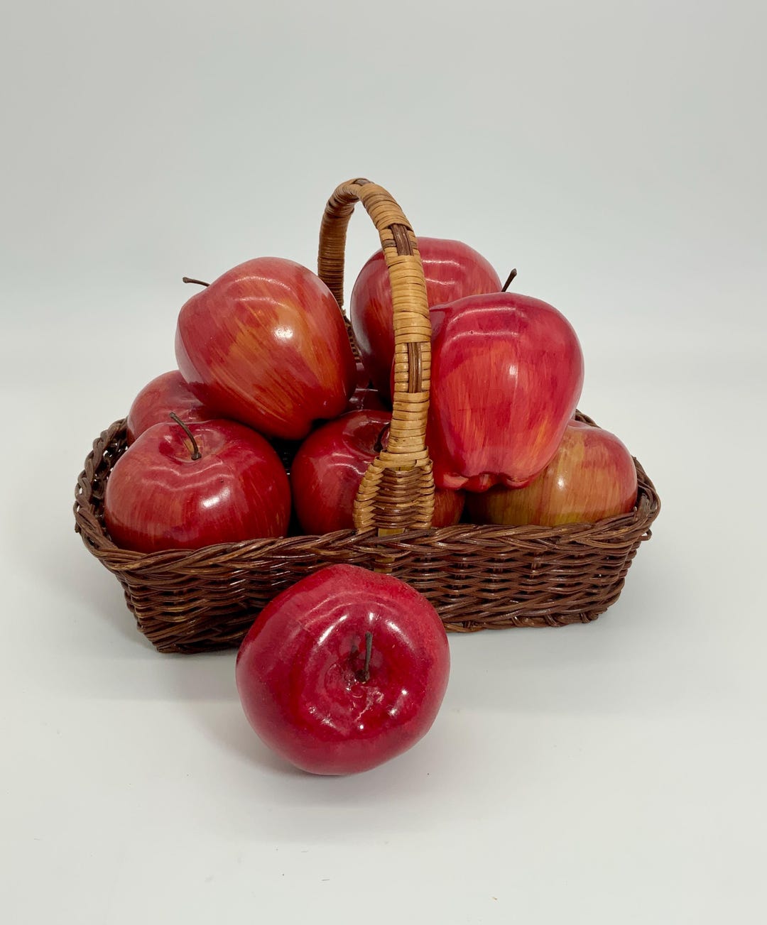 Decorative Apples 10 Artificial Red Apples Farmhouse Decor Fall Home ...