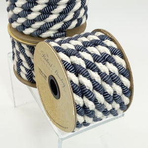 Blue and White Twisted Rope Decorative Rope Nautical Ribbon Craft Trim ...