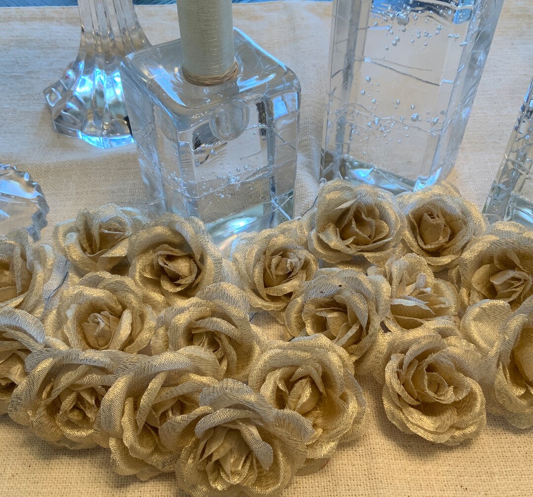 20 Gold Mini Roses DIY Wedding Arrangement Small Gold Roses Party ...