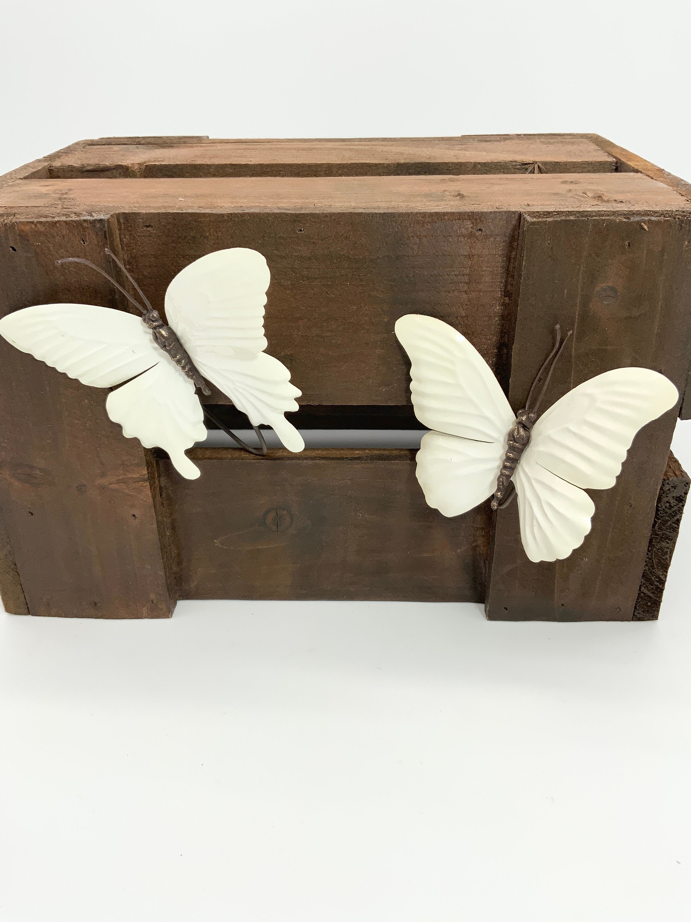 White Plastic Butterflies Set, Craft Floral Embellishment - Etsy