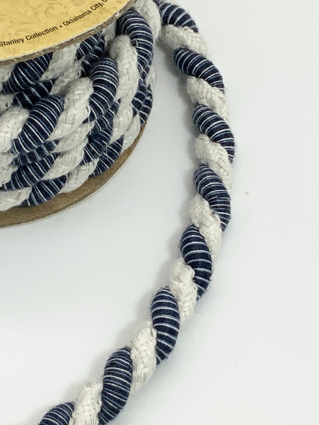 Blue and White Twisted Rope Decorative Rope Nautical Ribbon Craft Trim ...