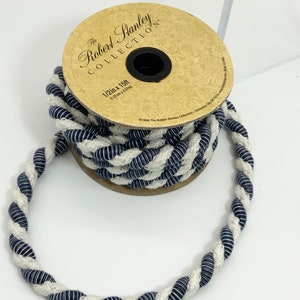 Blue and White Twisted Rope Decorative Rope Nautical Ribbon Craft Trim ...
