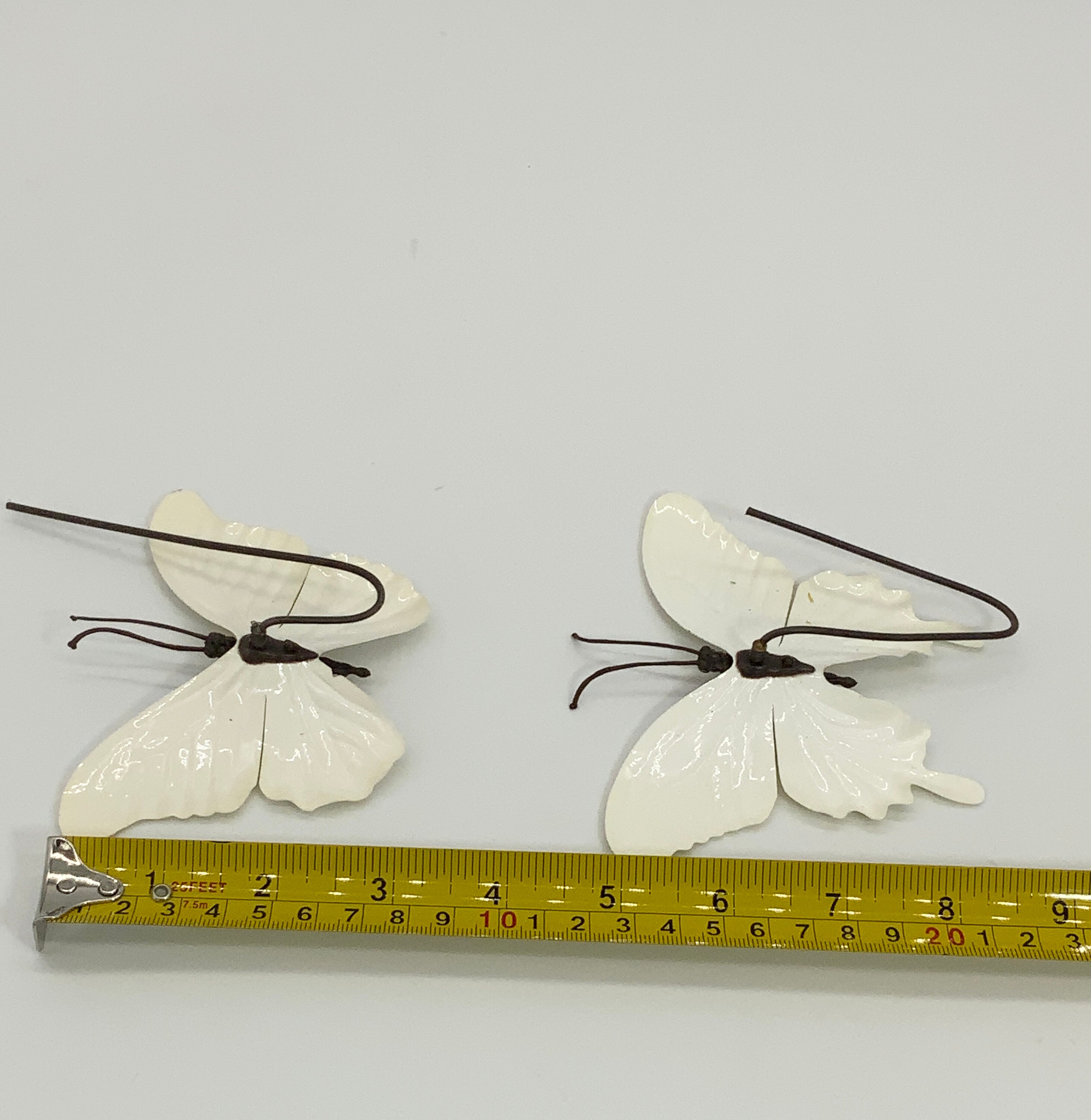 White Plastic Butterflies Set, Craft Floral Embellishment - Etsy