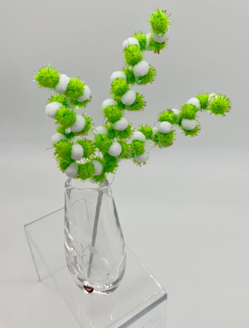 White & Green Decor Pick; Table Decor Accent; DIY Centerpiece Pick ...