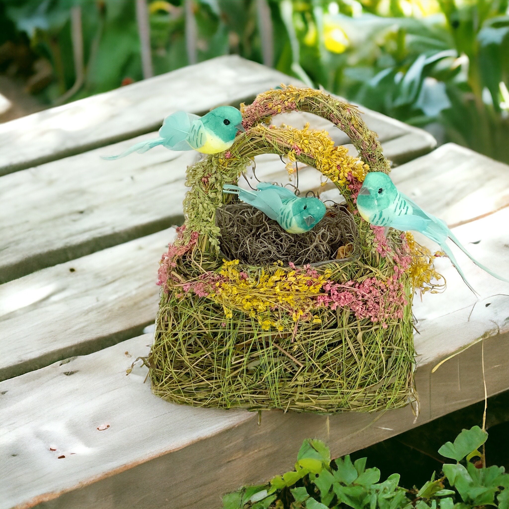 Set of Three Artificial Blue Birds for Craft & Floral Projects Blue ...